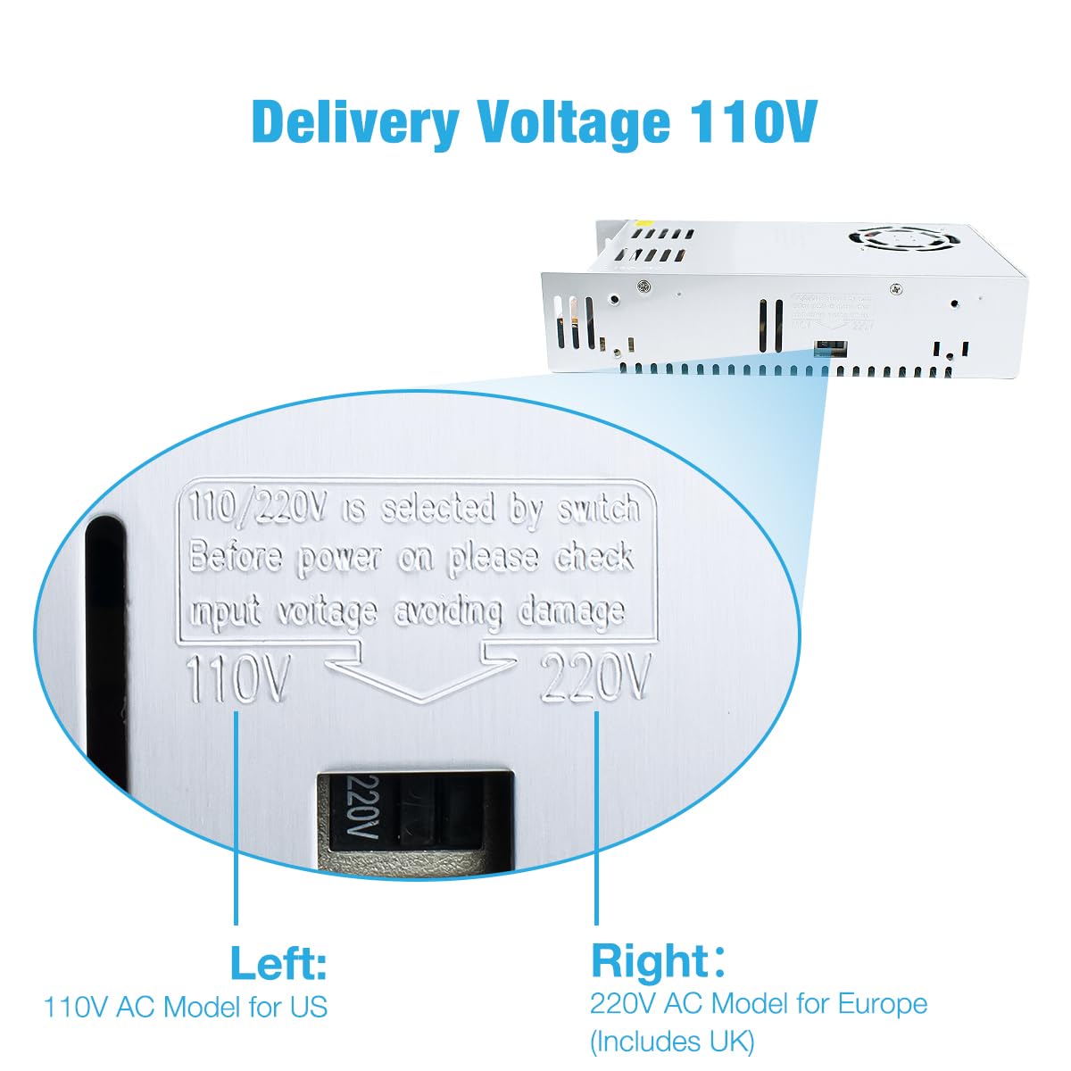 Snapklik.com : Hosyond AC 110V/220V To DC 12V 30A 360W Regulated ...