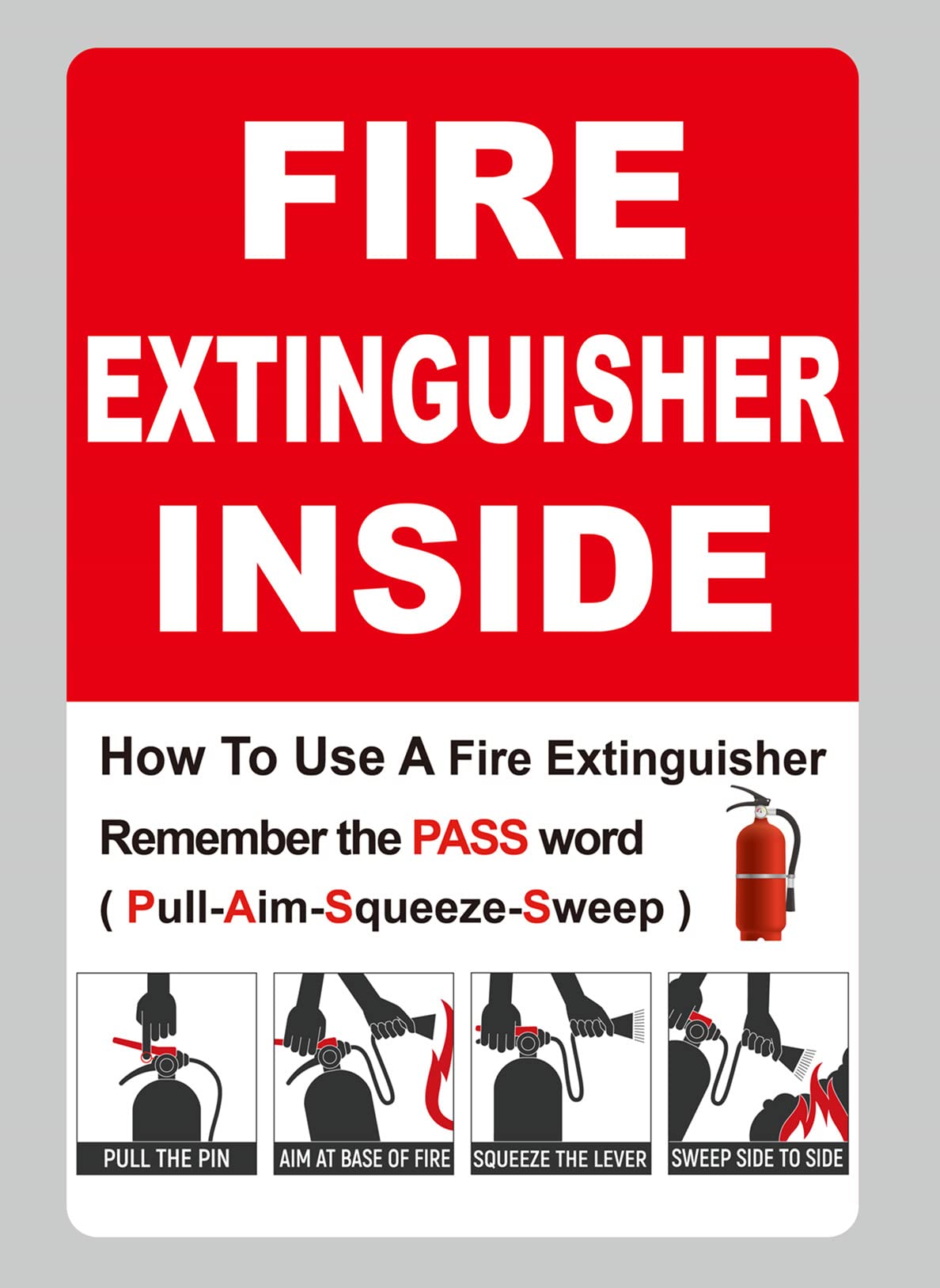 Pass Fire Safety Signs