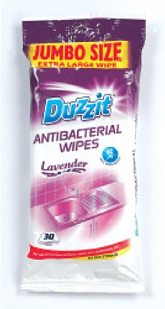 Duzzit 30 Pack Lavender Anti Bacterial Wipes Jumbo Size : Amazon.co.uk ...