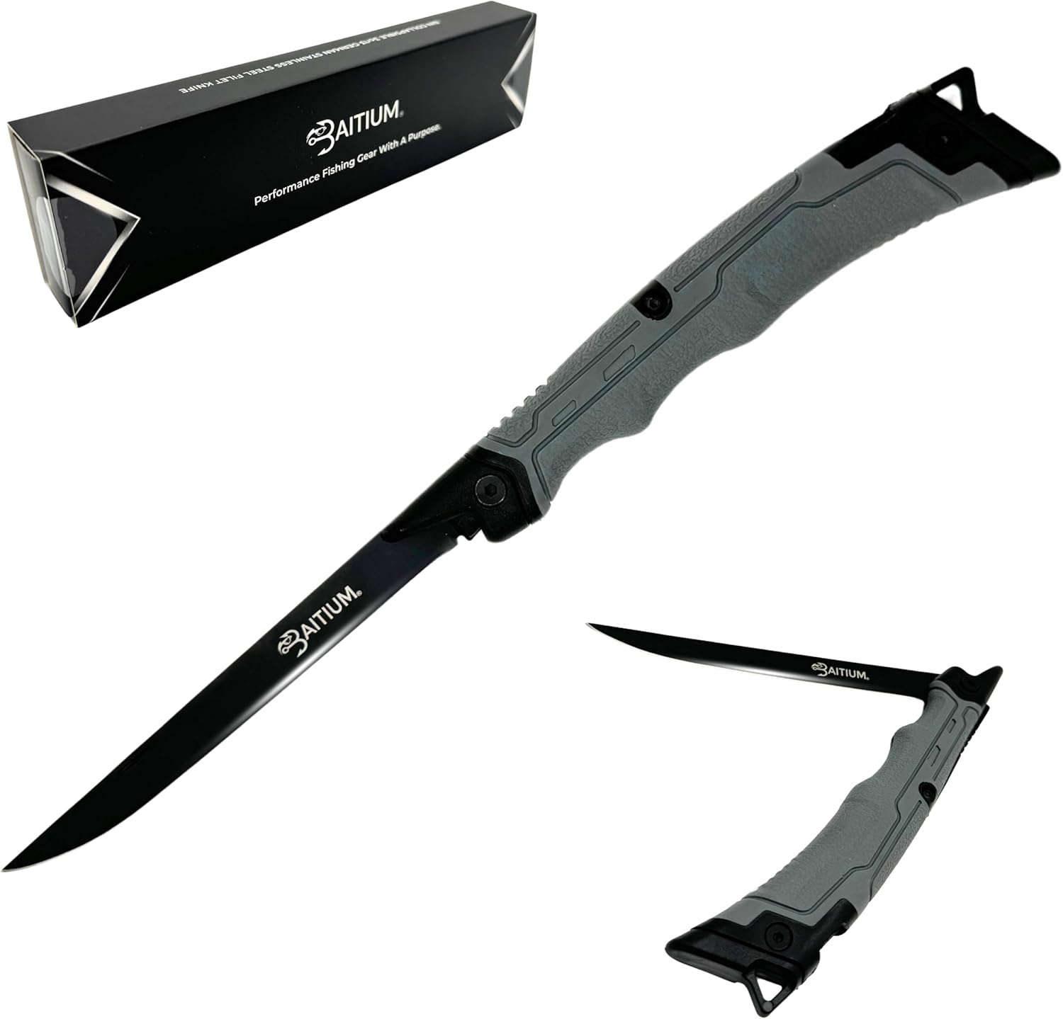 Amazon.com : Baitium Folding Fillet Knife, Fillet Knife, Foldable ...