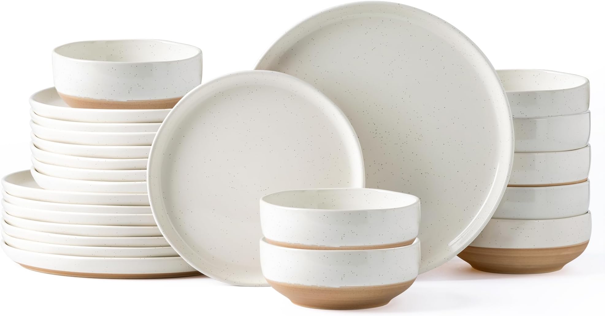 Amazon.com | LERATIO Ceramic Dinnerware Sets for 8,Plates and Bowls ...