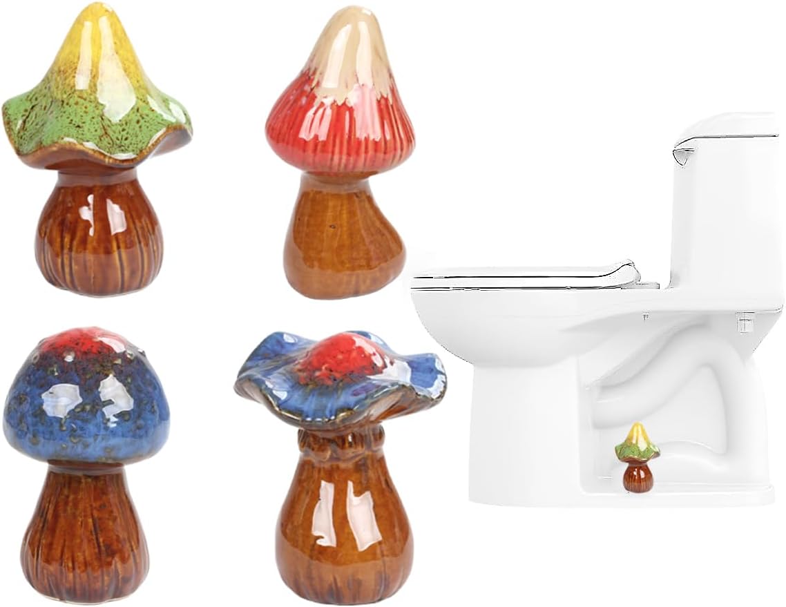 Mushroom Toilet Bolt Caps Porcelain Toilet Bolt Covers Decorative,Fun ...