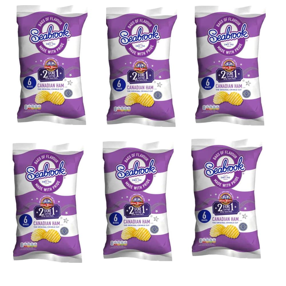 Various Flavor Crisps Chips 6 Pack x 25g (Canadian Ham, 06 Packs(36 ...