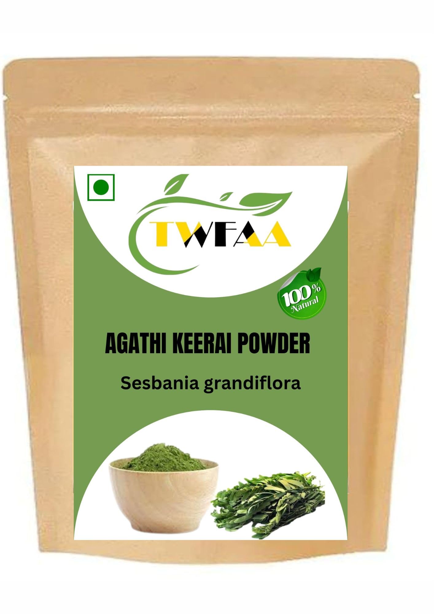 TWFAA Herbal Agathi Keerai Powder,Sesbania grandiflora/avisa/agase ...