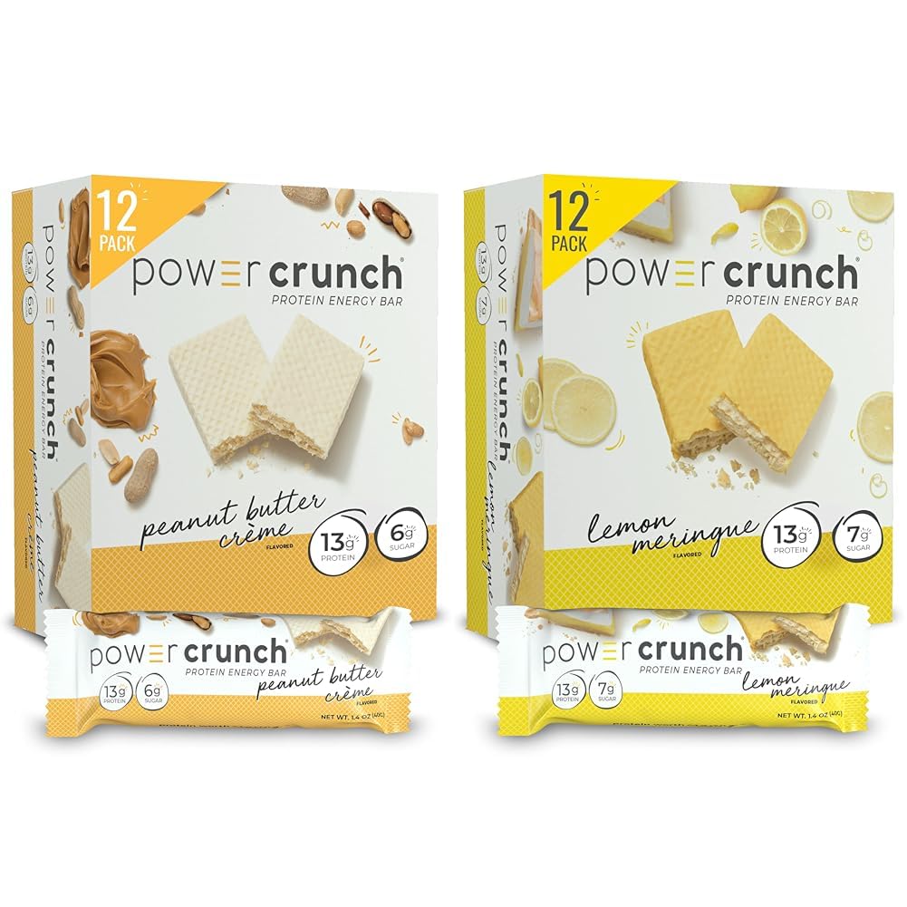 Amazon.com: Power Crunch Protein Wafer Bars, High Protein Snacks ...