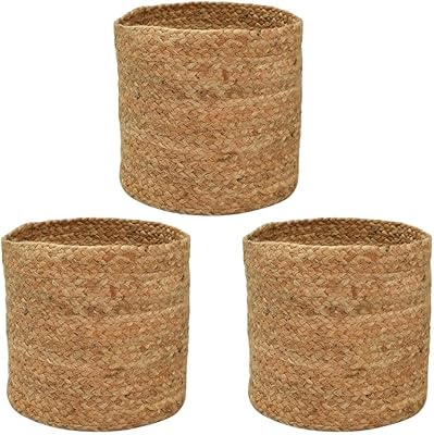 Amazon.com : Juvale 2 Pack Decorative Jute Planter with Plastic Liner ...
