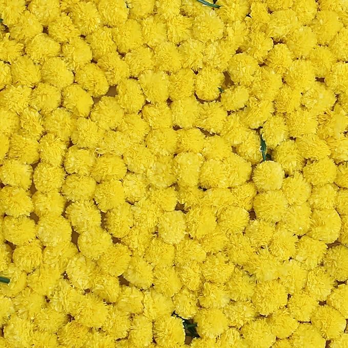 Buy RAGHAV Artificial Marigold Fluffy Flowers Garlands Strings for Home ...