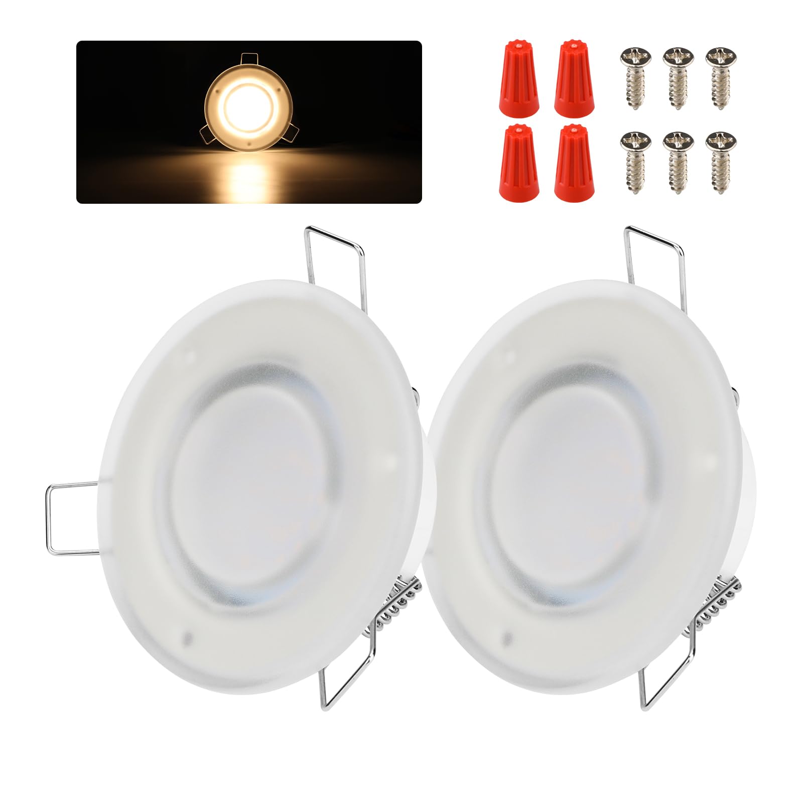Amazon.com: ULITECO RV Recessed Ceiling Light, 3Inch RV Puck Light 12V ...
