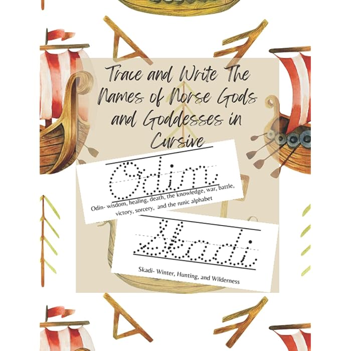 Buy Trace and Learn Norse God and Goddess Names in Cursive: Teach Your ...