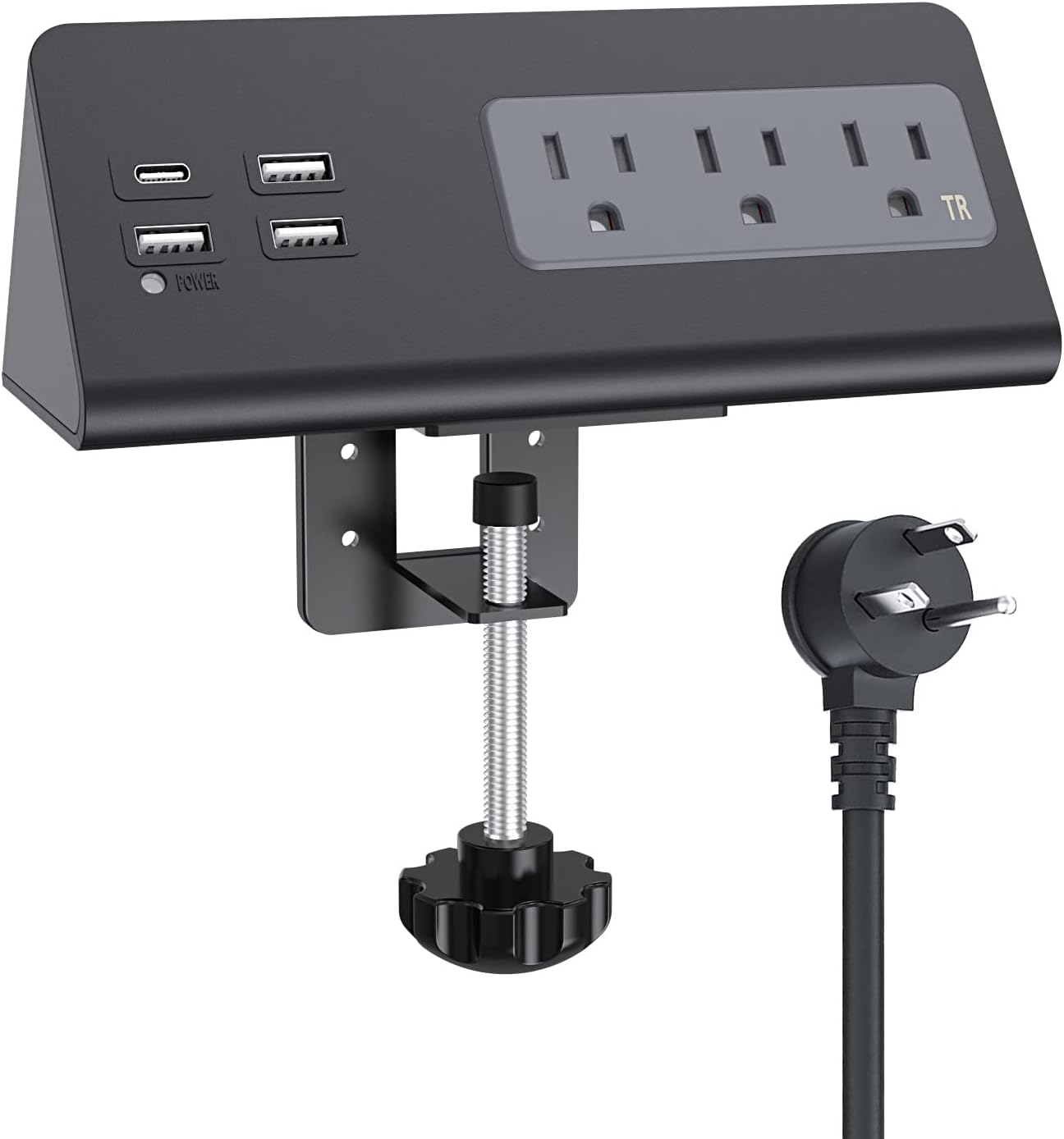 Desk Power Bar with PD 20W USB C, Haiaoyyds Nightstand Power Strip with ...