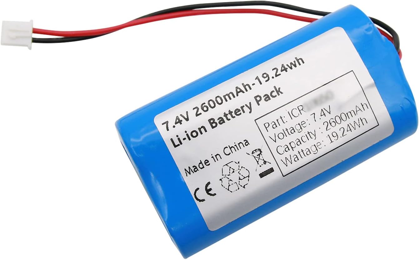 Amazon.com: VIDAR 7.4V 2600mAh-19.24wh Rechargeable Li-ion-Battery ...