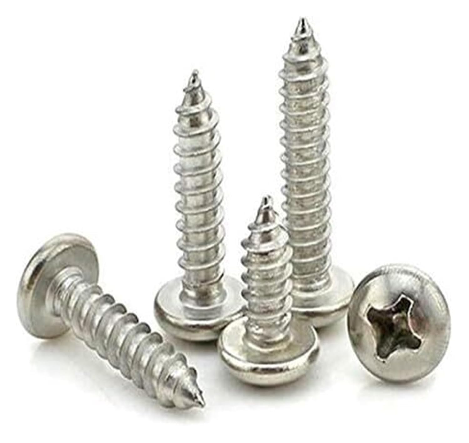 100pcs/lot PA Stainless Steel Round Pan Head Self Tapping Screw M1.7 ...