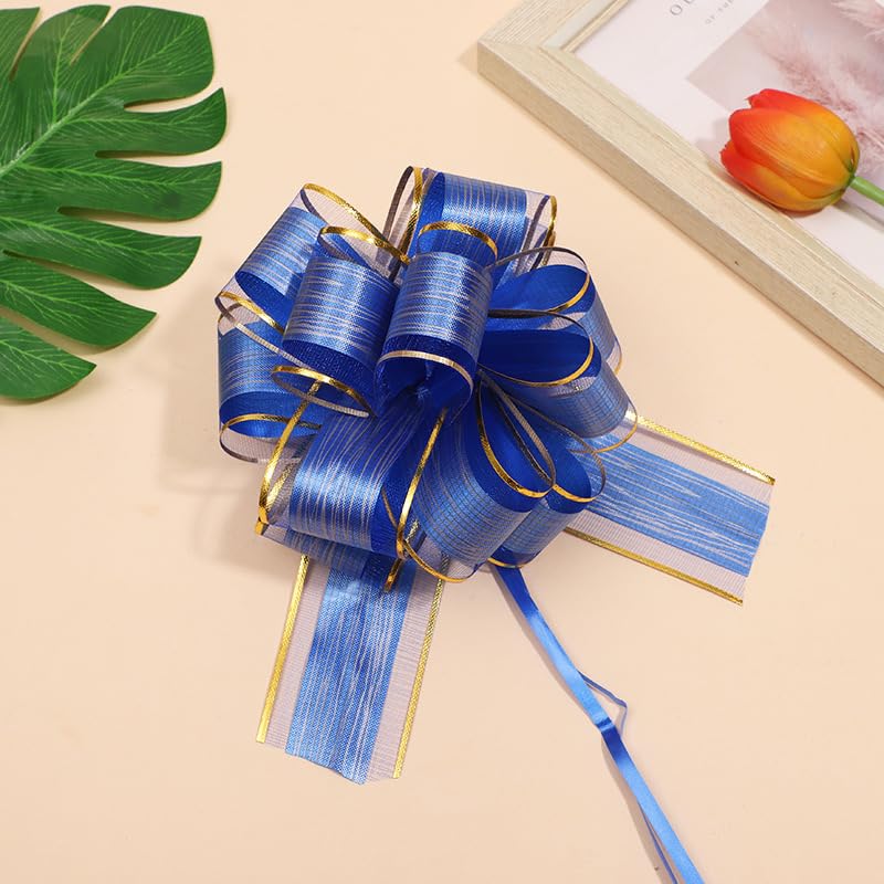 Amazon.com: 10PCS Blue Pull Bows for Gift Wrapping, 4 Inches Tree Bark ...