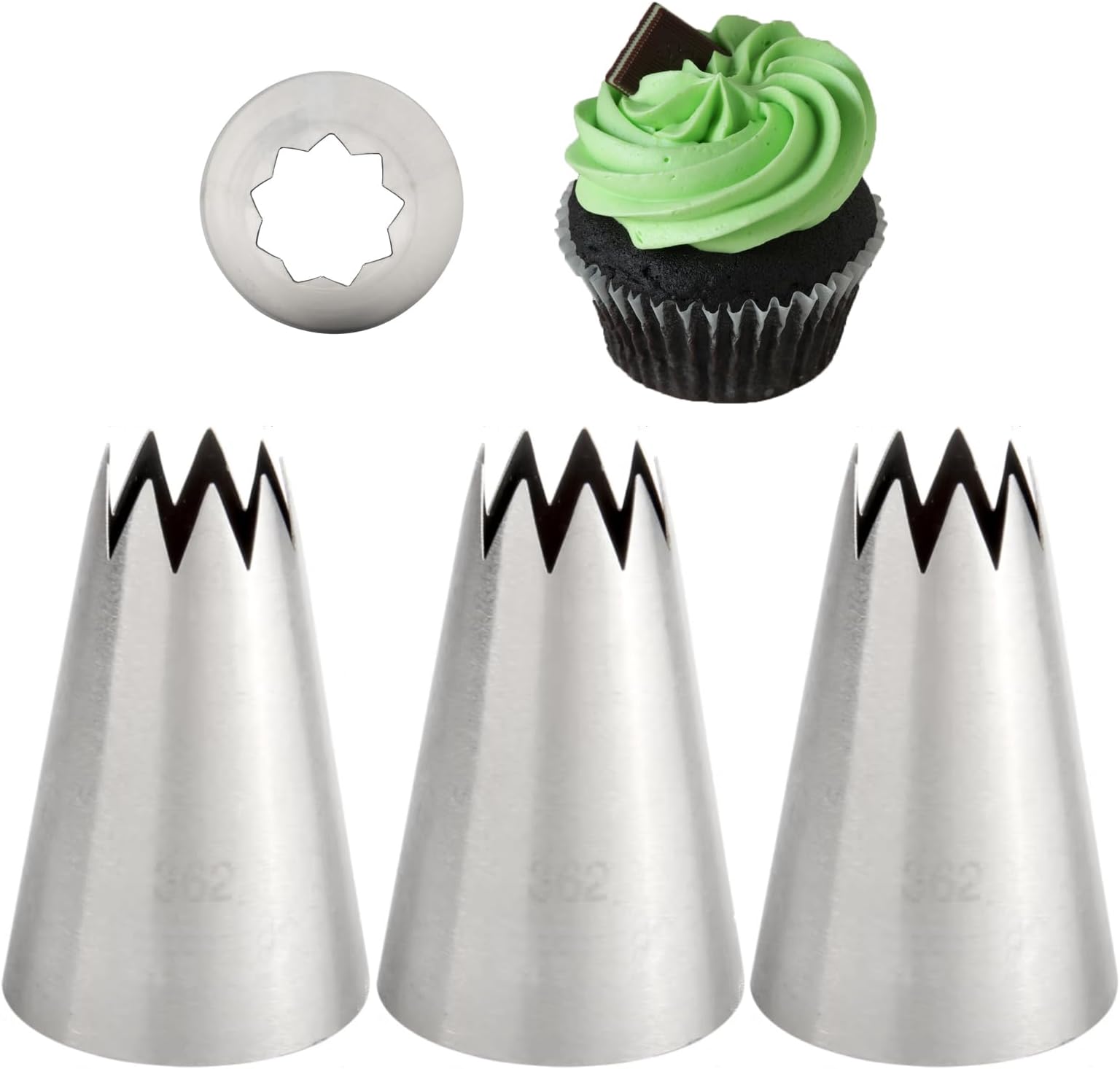 Amazon.com: Ateco # 844 - Closed Star Pastry Tip .38'' Opening Diameter ...
