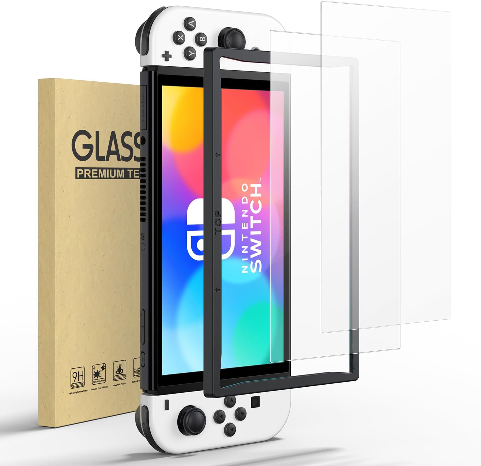 BERSEM [2 Pack Tempered Glass Screen Protector Compatible with Nintendo ...