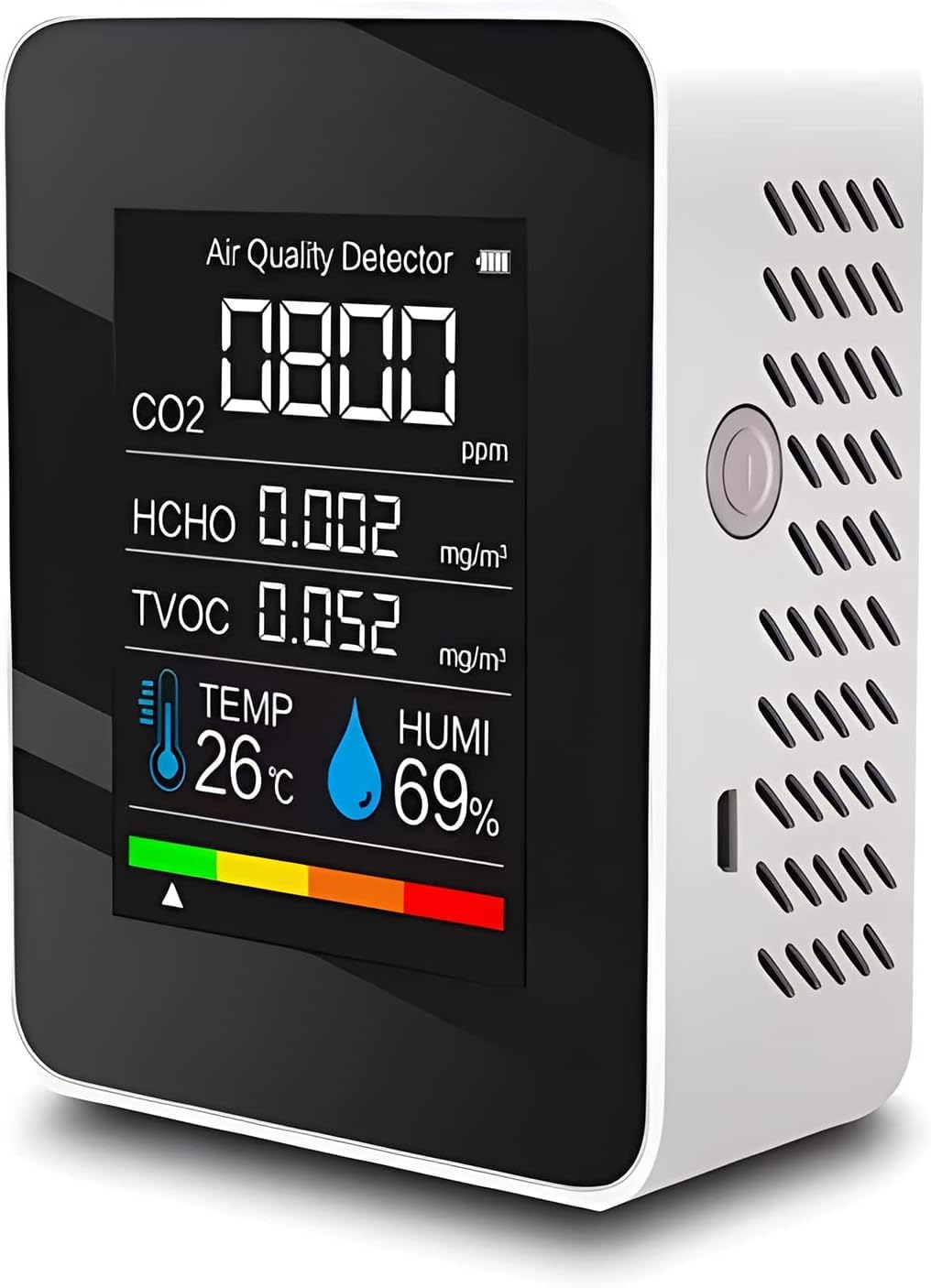 OBEST 5 in 1 Air Quality Monitor, Indoor Air Quality Tester CO2 ...