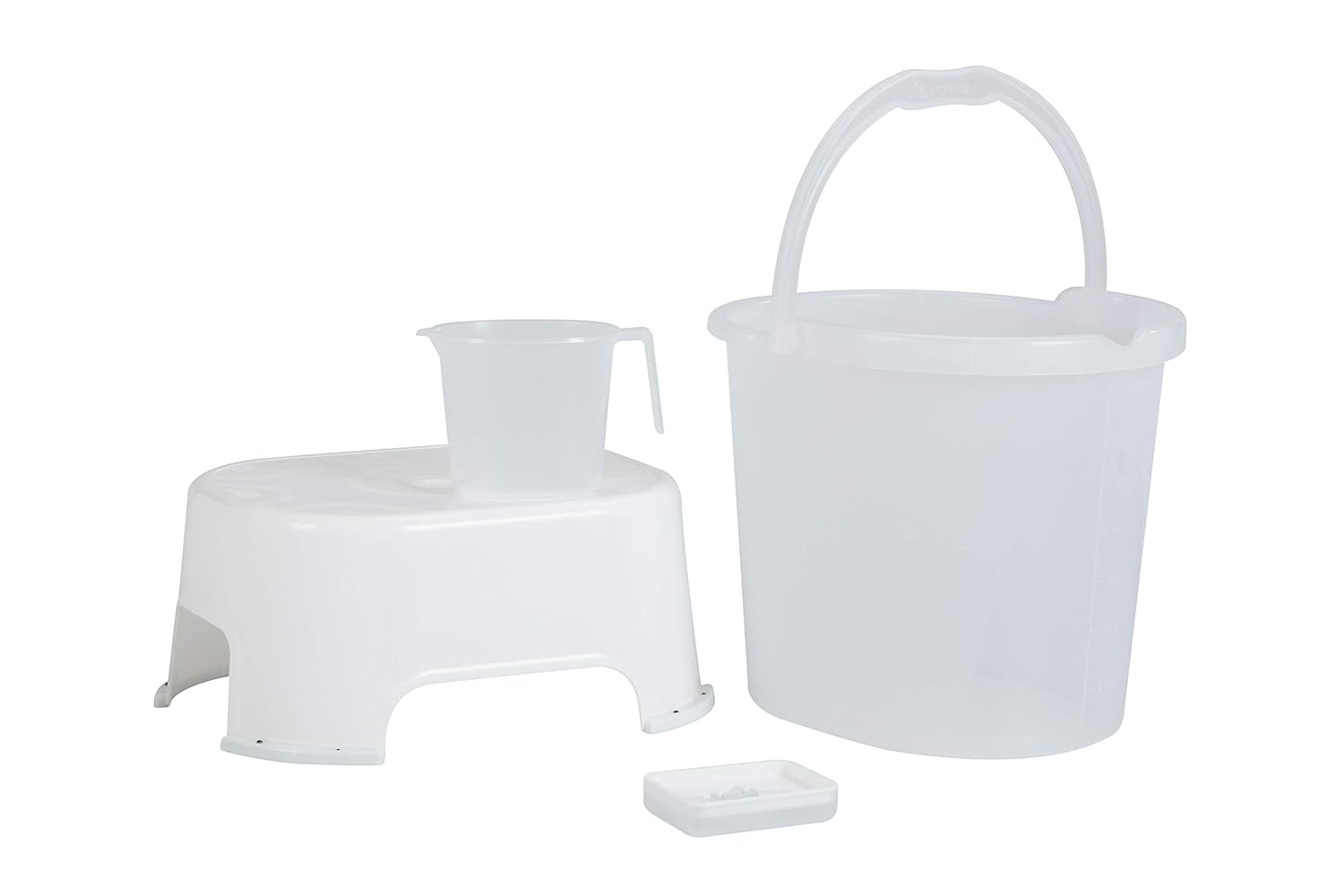 Varmora Plastic Balti Accessories, White, Bucket 17.5 Litre , Mug 1 ...