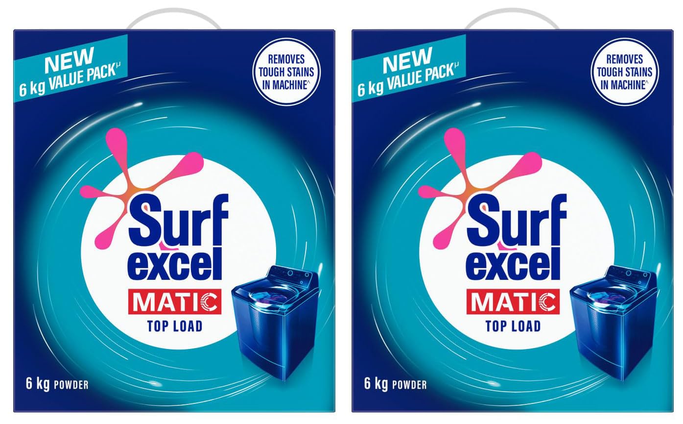 Surf Excel Matic Top-Load Detergent Powder 6kg | Remove Tough Stains ...