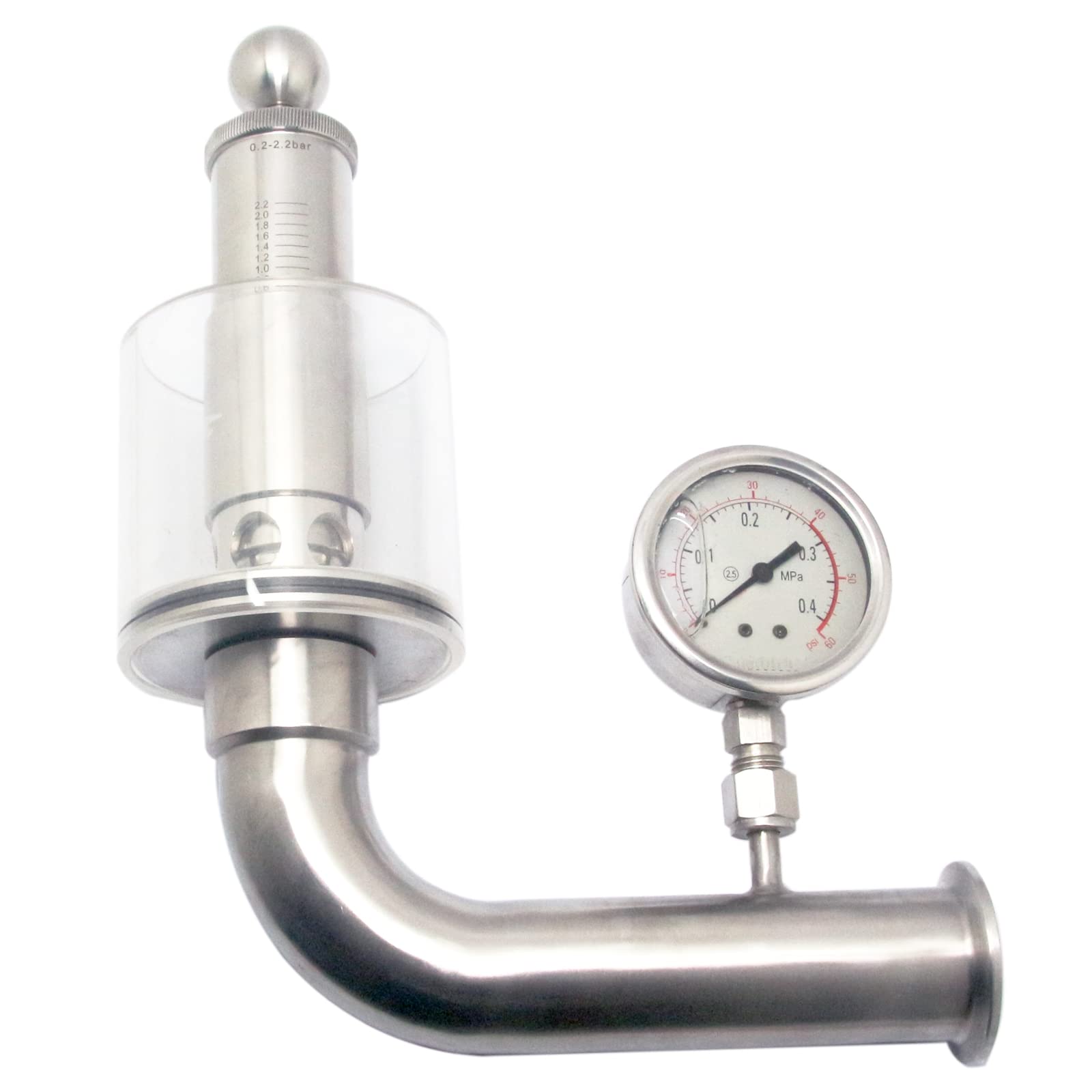 Buy QiiMii SS304 Sanitary 1.5" Tri Clamp Adjustable Pressure Safety ...