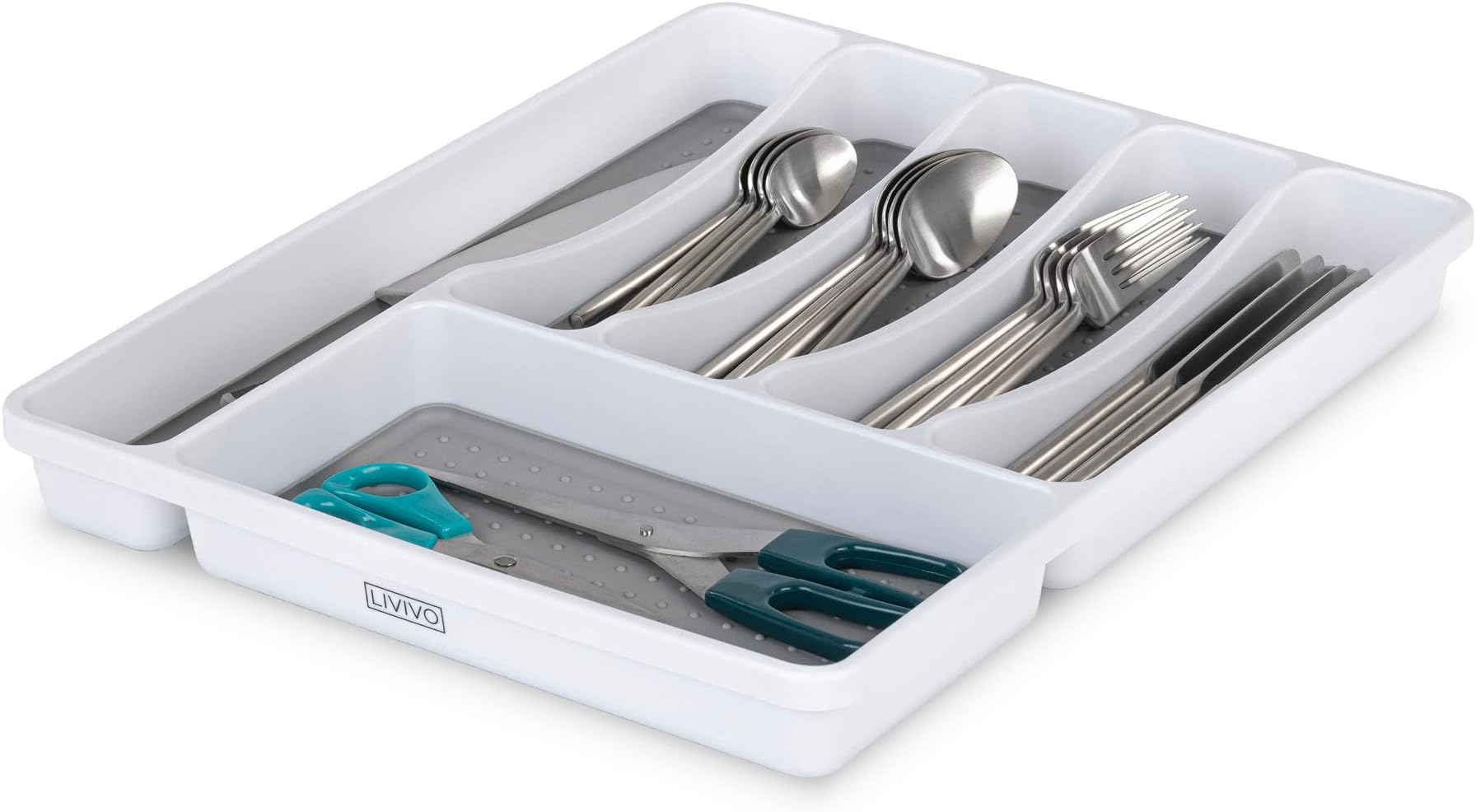 IKEA Cutlery tray, grey, drawer insert. 31 x 26 cm. Smart accessories ...