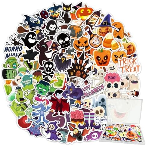 Amazon.com: LINAYE 300PCS Halloween Stickers Non-Repeating Waterproof ...