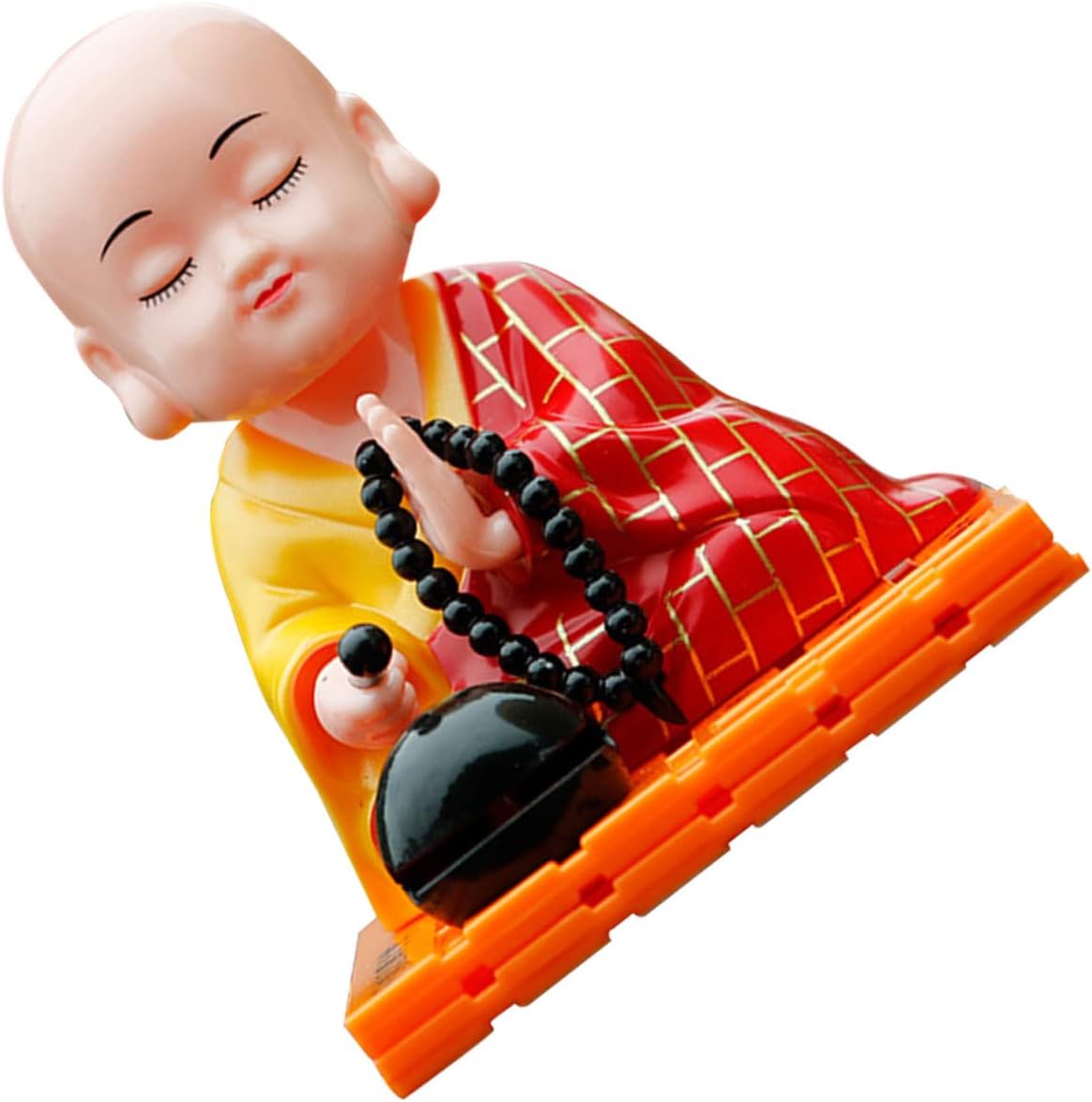 NUOBESTY Dashboard Car Nodding Solar Chinese Monk Decor Figurine ...