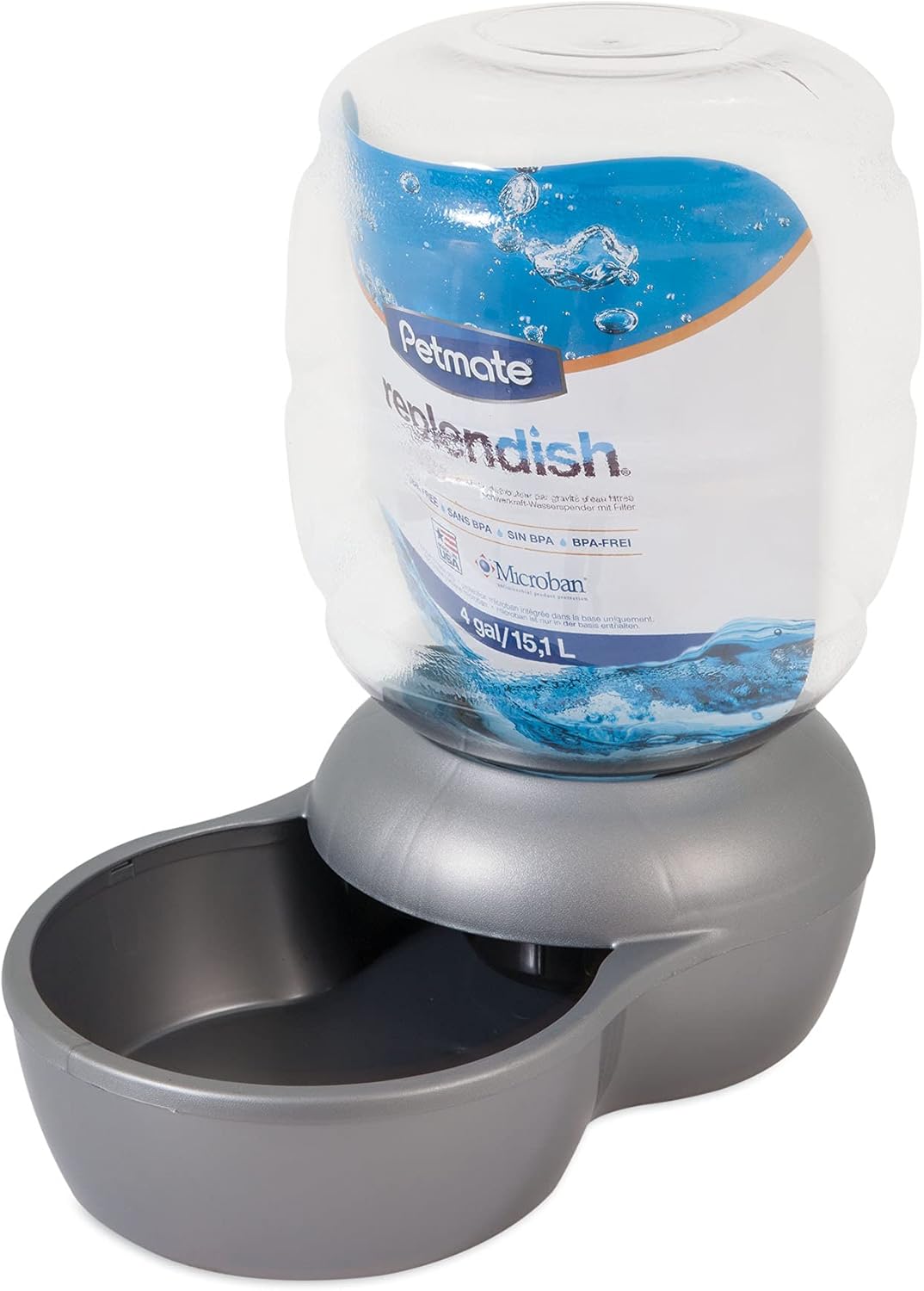 Amazon.com: Petmate Replendish Gravity Waterer with Microban for Cats ...