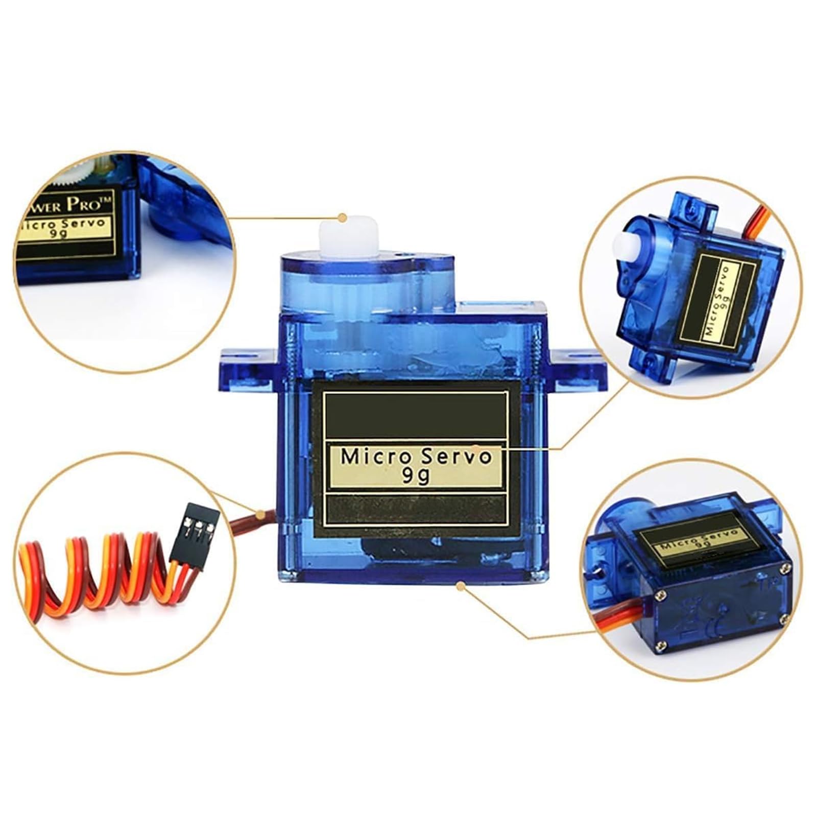 Micro Servo Motore 9g 2 Micro Servo Motori 9g Per Modellismo E Arduino ...