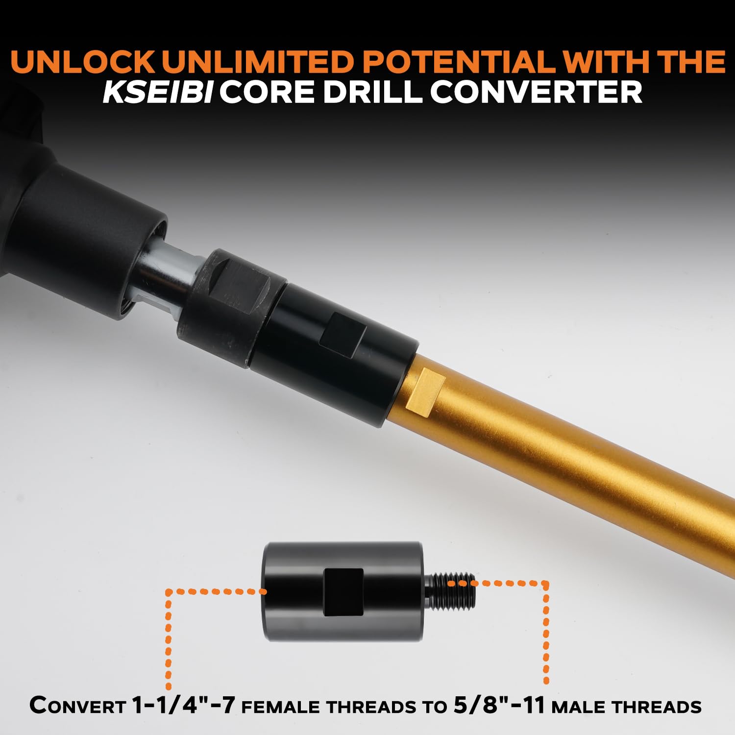 Snapklik.com : 619586 Hardened Steel Core Drill Adapter Convertor 1-1/4 ...