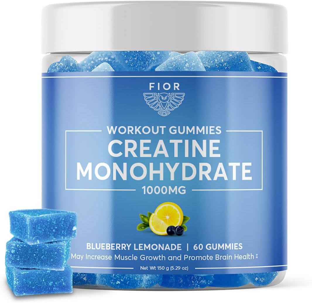 Amazon.com: FIOR Creatine Gummy - Best Creatine Monohydrate Chewable ...