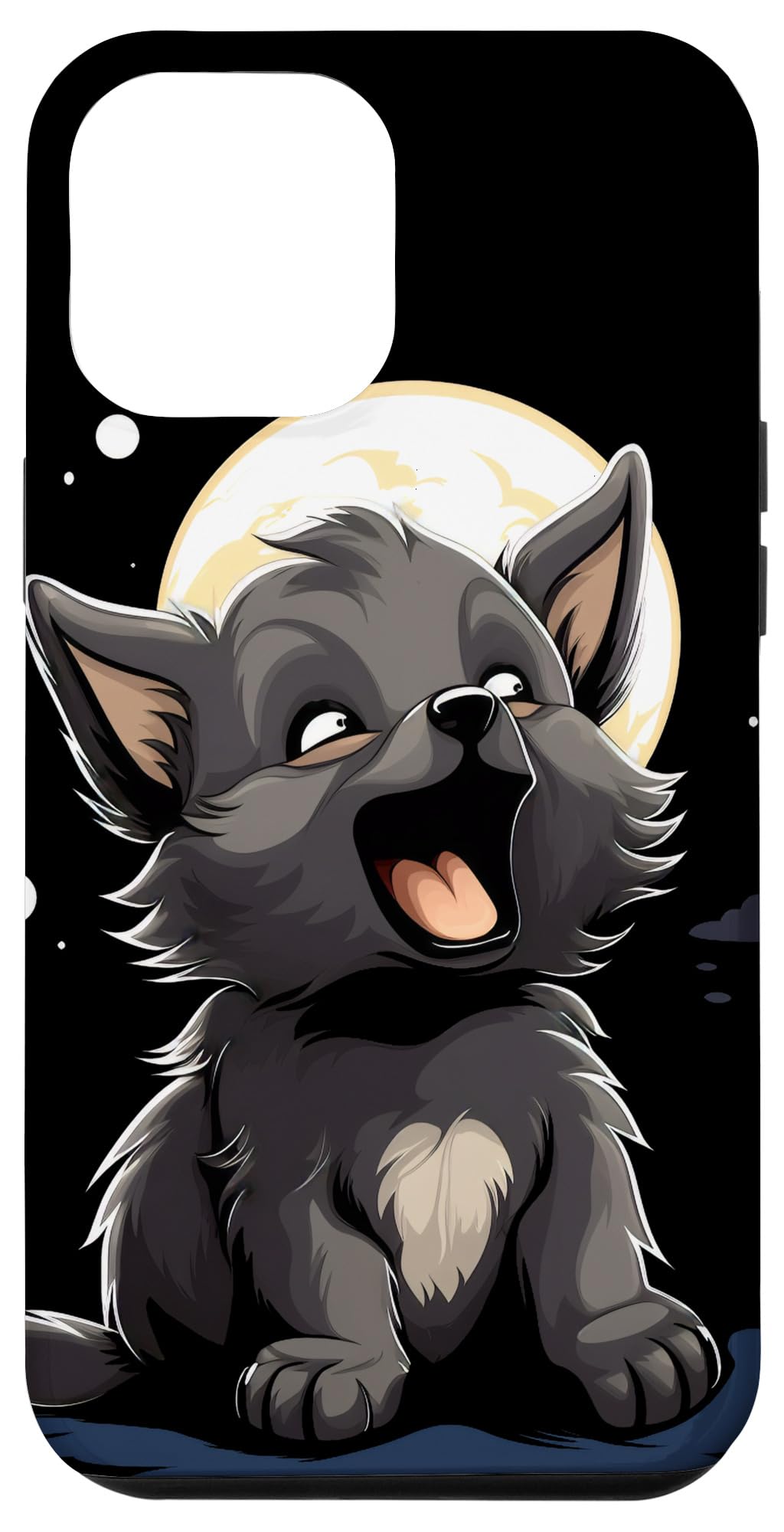 Gray Wolf Howling Cartoon