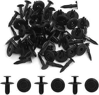 Amazon.com: Black Plastic Expanding Rivets 6mm Dia Hole Clips 30pcs ...