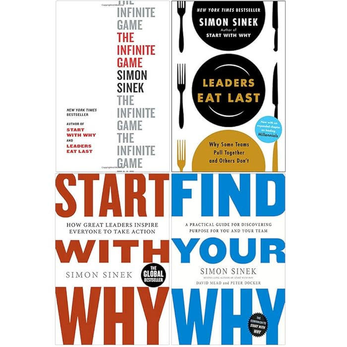 Buy Simon Sinek 4 Books Collection Set The Infinite Game Start With Why Leaders Eat Last