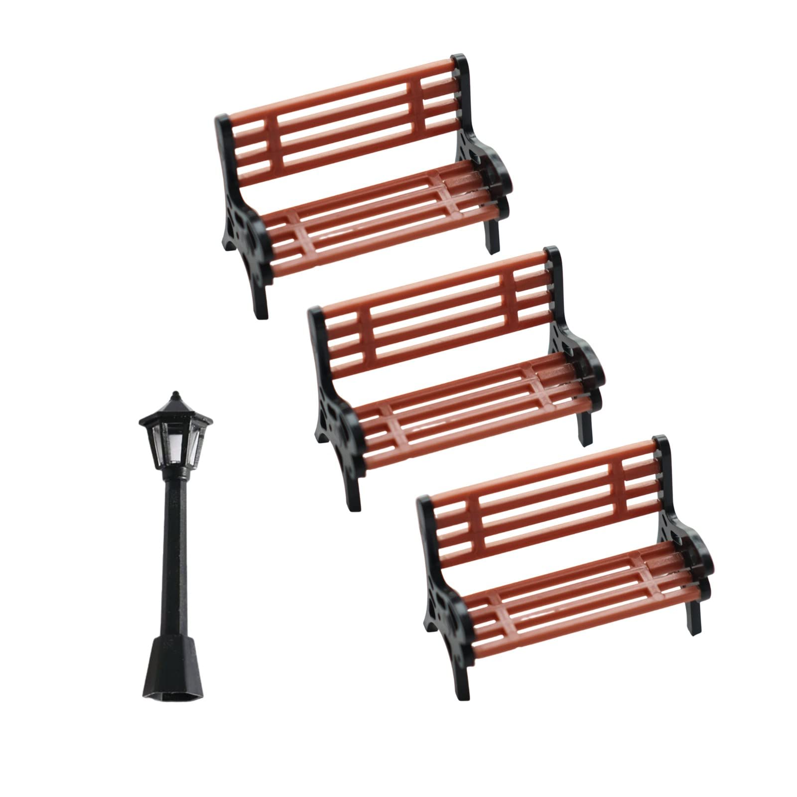 Amazon.com: FABMODE 3 Pcs Christmas Dollhouse Benches, Mini Plastic ...