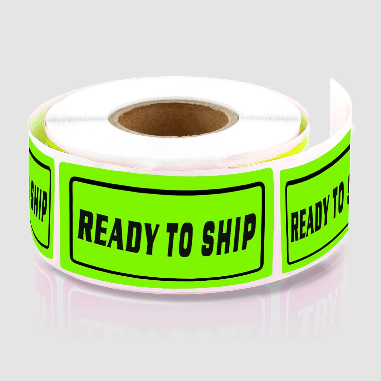 Amazon.com : Ready to Ship Green Fluorescent Shipping Label Stickers ...