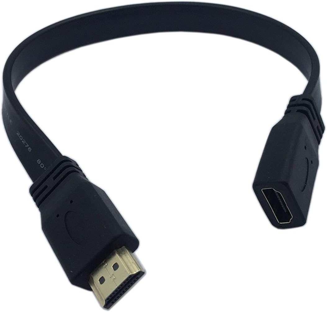 Amazon.com: CERRXIAN HDMI Extension Cable 1FT Flat Slim High Speed HDMI ...