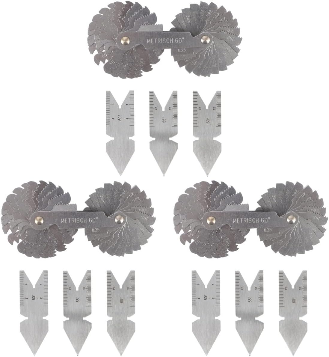 Amazon.com: 12pcs Caliper Gear Tools Plug Steel Tooth Pitch Tool Gauges ...