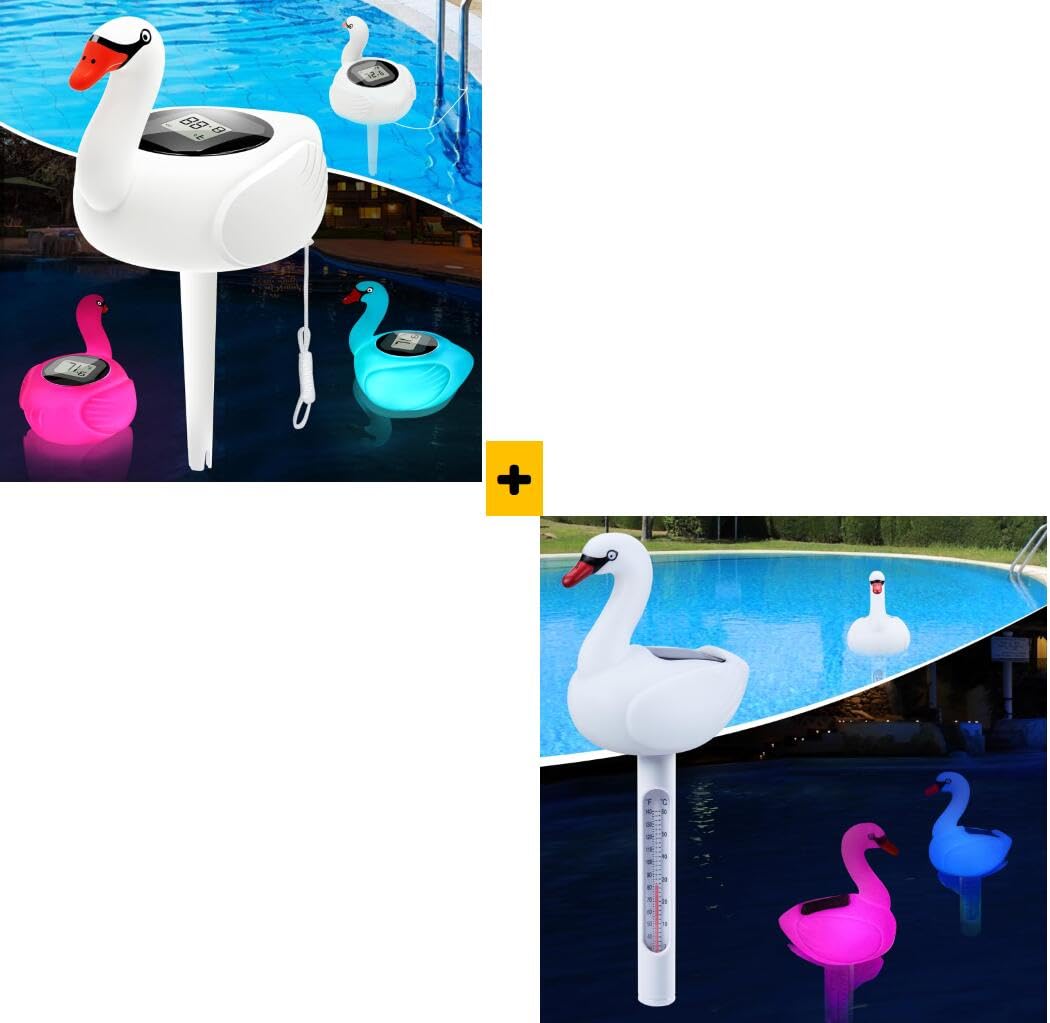 Amazon.com: KingSom Floating Pool Thermometer,Solar Pool Thermometer ...