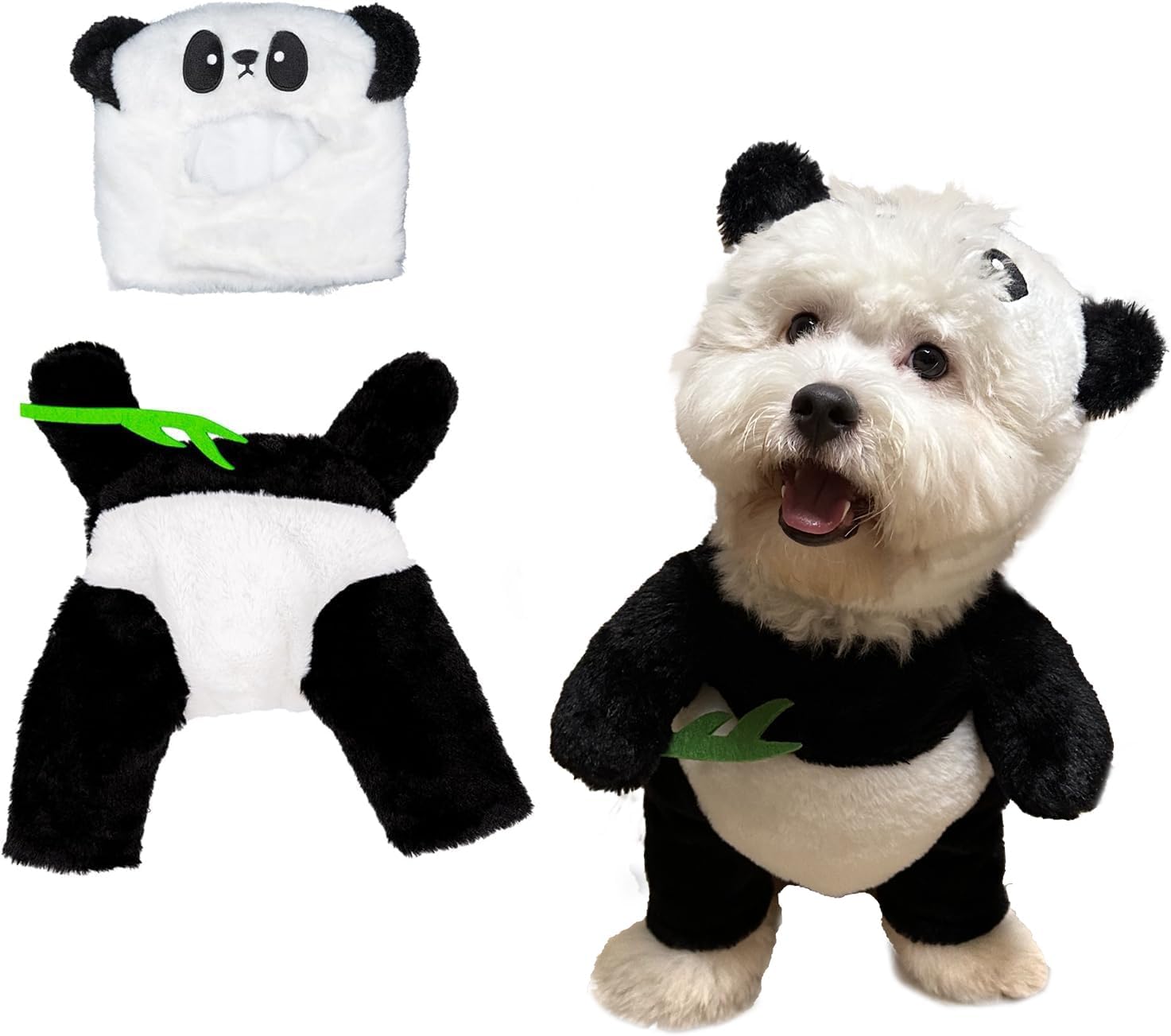 Amazon.com : Panda Dog Costume Panda Hat Cute Halloween Dog Costume ...