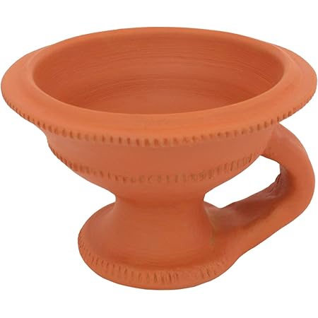 NRSON® Desi Handmade Natural Clay Dhoop Loban Dani/Dhuni Burner Holder ...