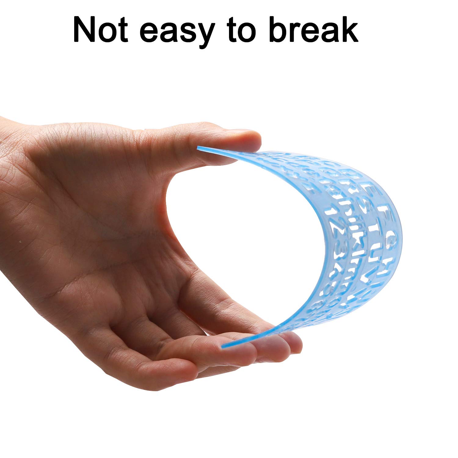 6 Piece Plastic Letter Stencil Alphabet Stencils Ruler Sets Drawing ...