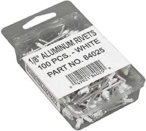 Gutter Rivets, White Aluminum, 1/8-In., 100-Pc. -84025 | Amazon.com.br