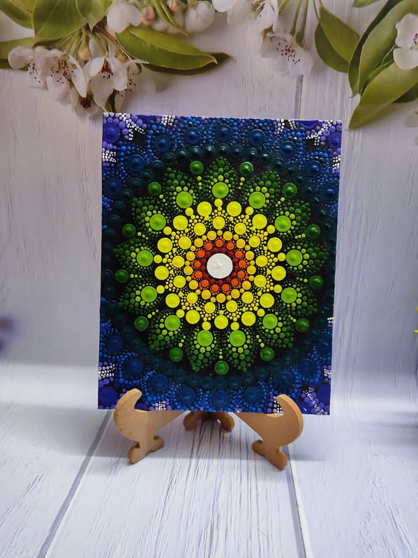 KritiSanchi handmade 10inch by 8inch Mandala Dot Painting on Canvas ...