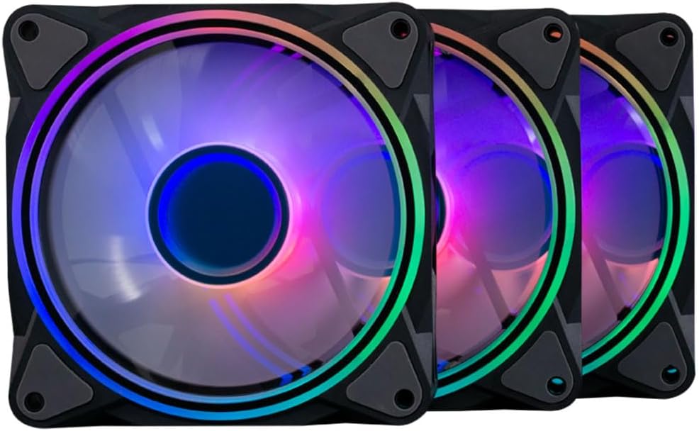 KIT FAN GAMER ONE POWER RADIANT X3 COM 3 FANS RGB PRETO | Amazon.com.br
