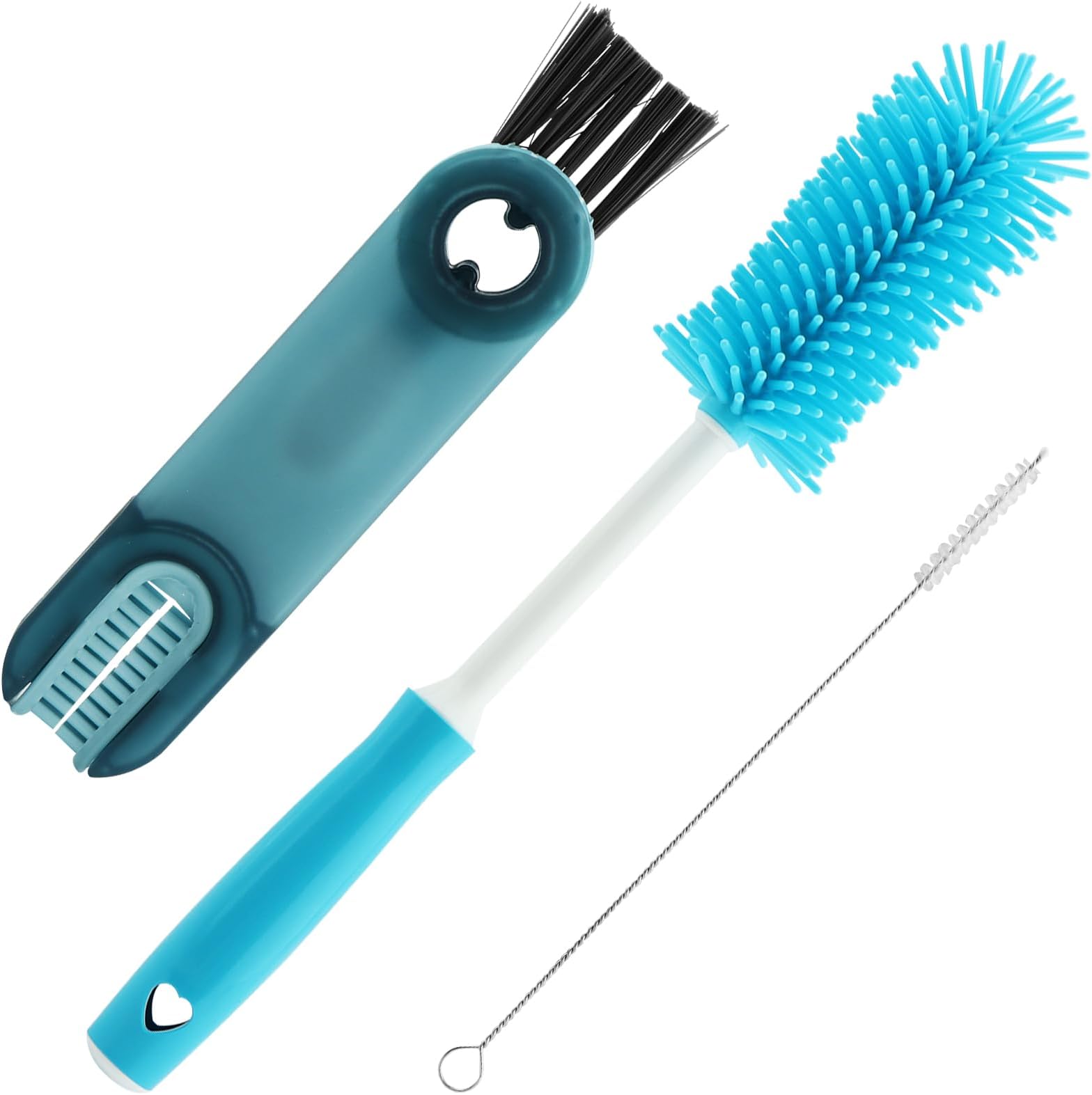 Amazon.com: Water Bottle Cleaner Brush Kit 3 Pack Silicone Bottle Brush ...
