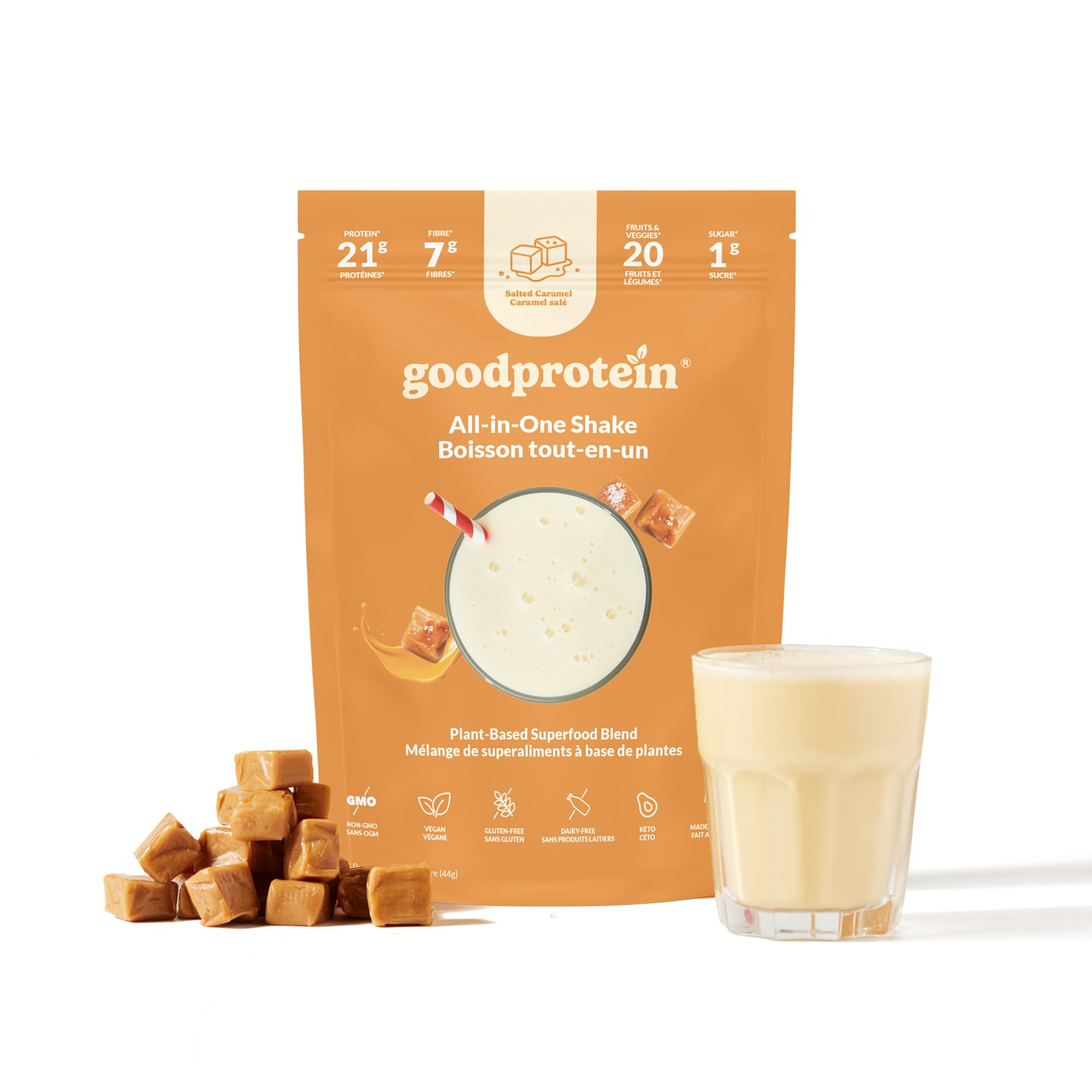 Good Protein Poudre de protéine végétale végétalienne 100 % naturelle ...