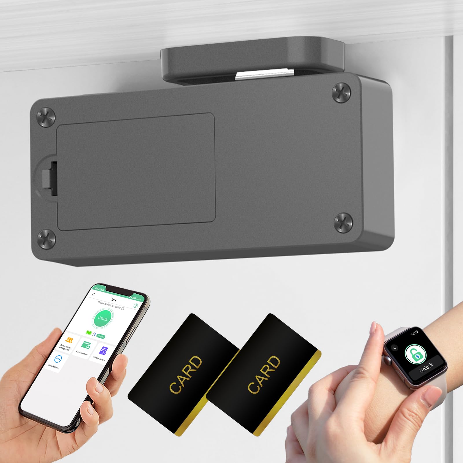 Hidden Smart Cabinet Lock, Eseesmart RFID Electronic Cabinet Locks ...