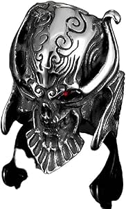 Retro Japanese Samurai Garo Helmet Ring Men Stainless Steel Bushido ...