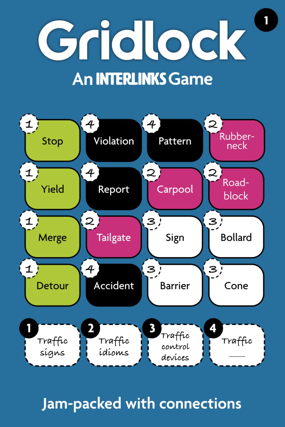 Gridlock Volume 1 (An Interlinks Game): 200 Original Word Connection ...