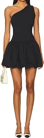 NADIA FRACA Women's Summer Sleeveless A-Line Flared Dress Bubble One ...